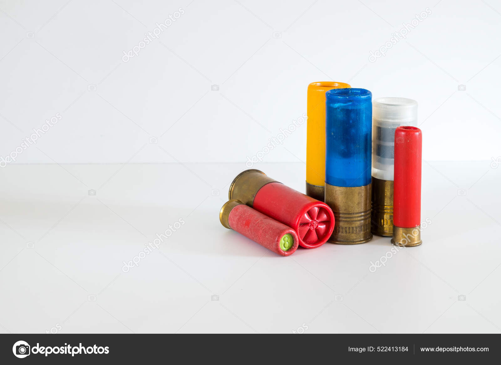 Gauge Shotgun Shells Used Hunting Isolated White Background Stock Photo ...