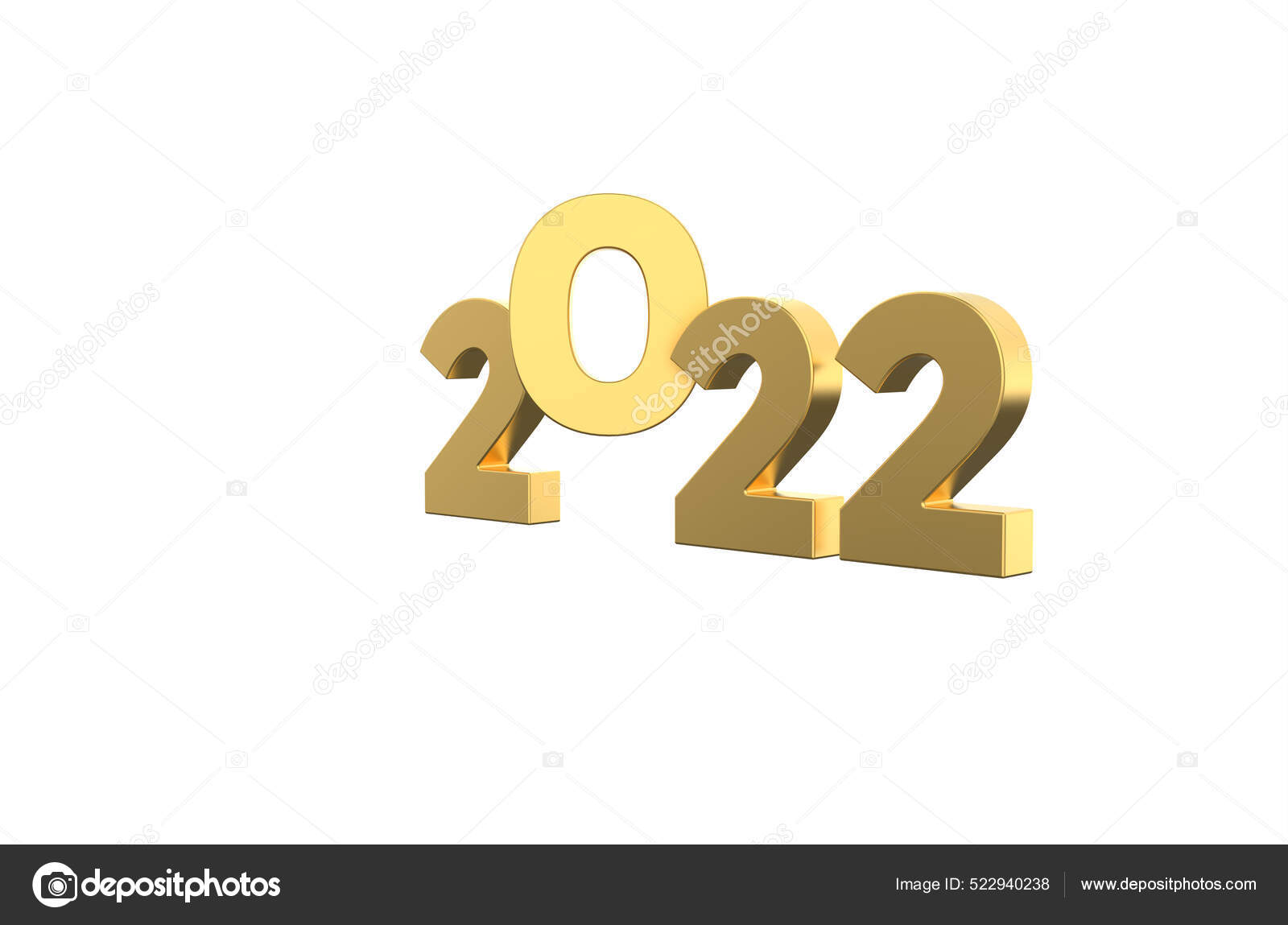 Illustration 2022 Numbers New Year Christmas Design — Stock Photo ...