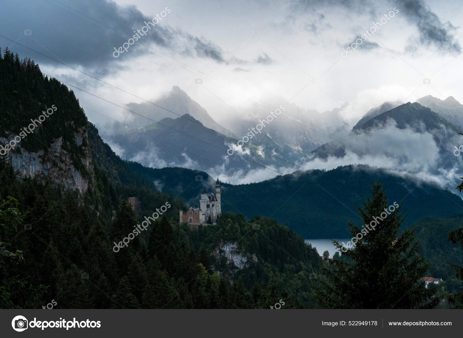 Beautiful View Neuschwanstein Castle Bavarian Alps Bavaria Germany ...