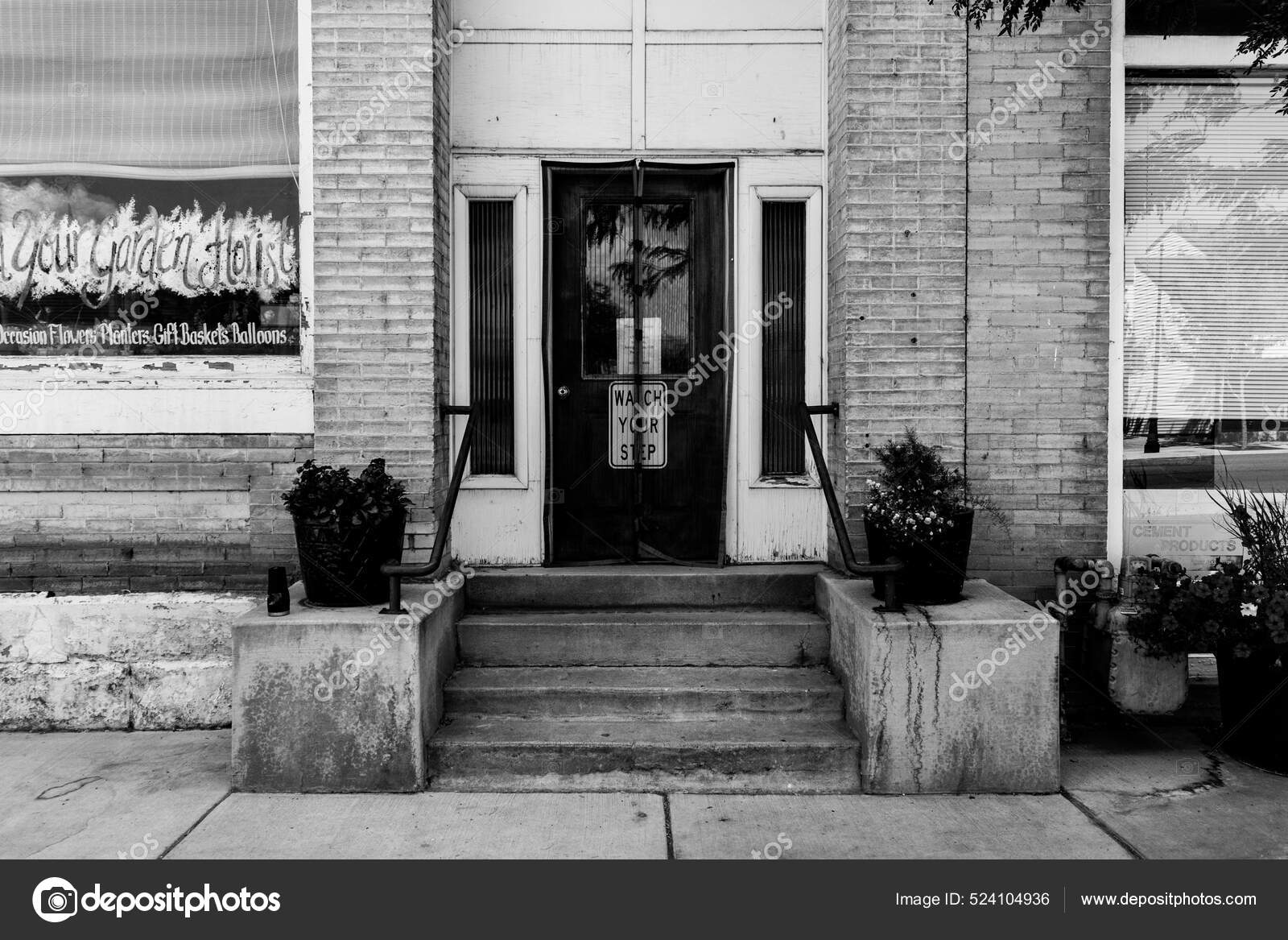 Coalville United States Sep 2016 Grayscale Shot Quiet Closed Storefront ...