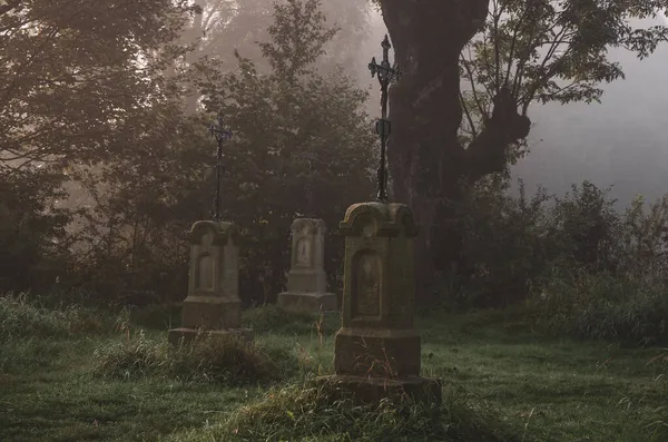 Foggy cemetery Stock Photos, Royalty Free Foggy cemetery Images ...