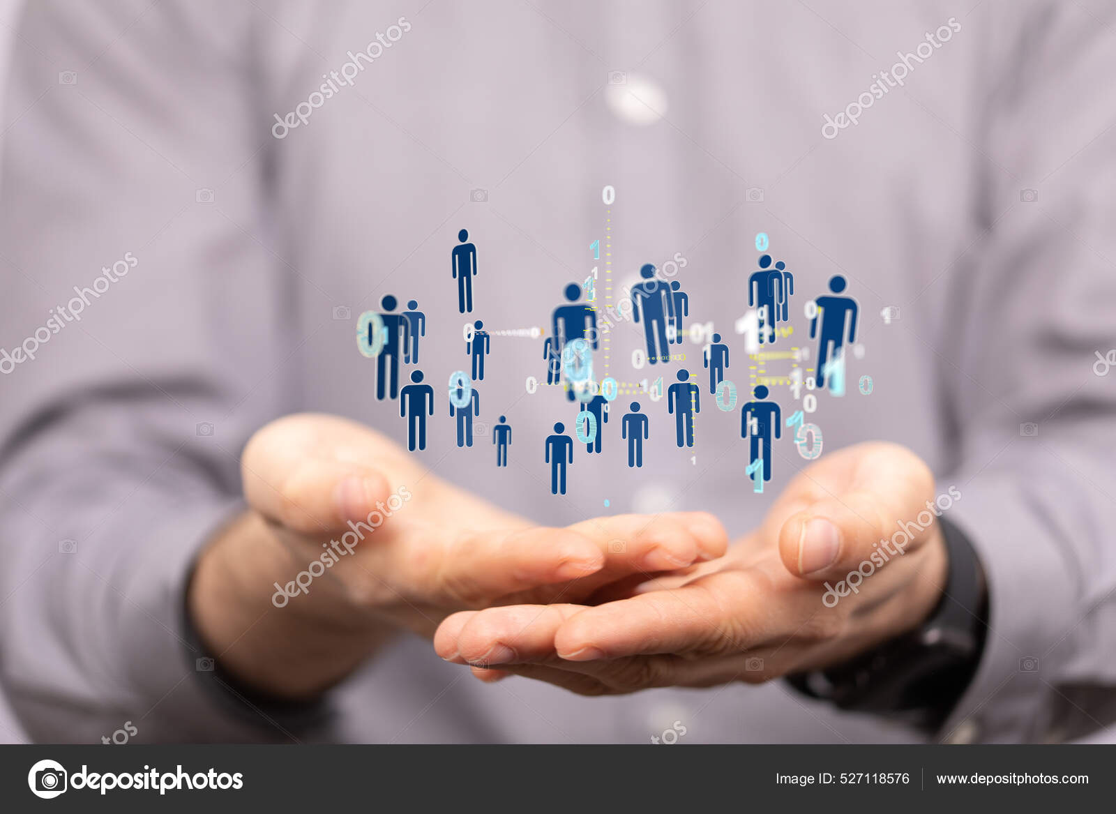 Rendered Connected Symbols Interactive Global Communication Concept ...