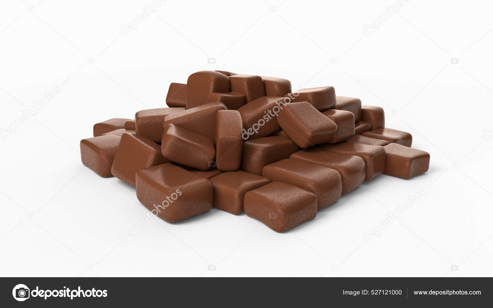 Rendering Chocolate Chunks White Background — Stock Photo © Wirestock ... Rendering Chocolate Chunks White Background — Stock Photo © Wirestock ...