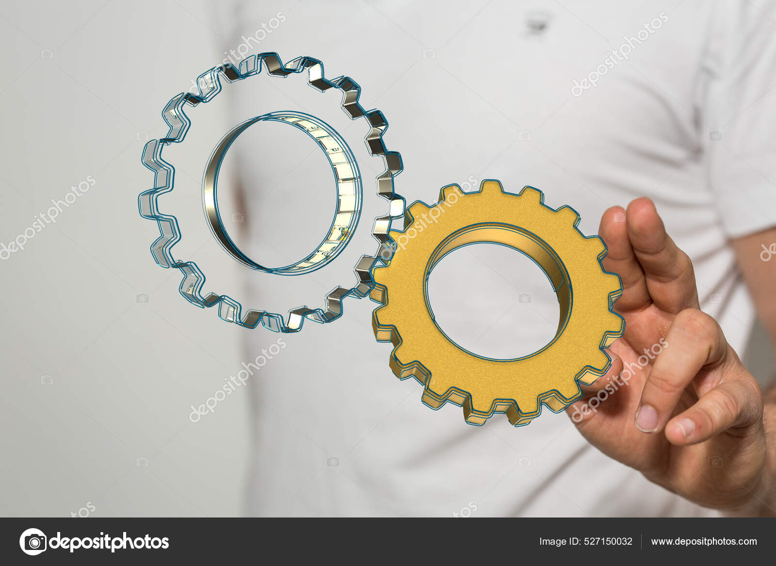 Human Hand Showing Cogs Gear Wheel Mechanisms — Stock Photo © Wirestock ...