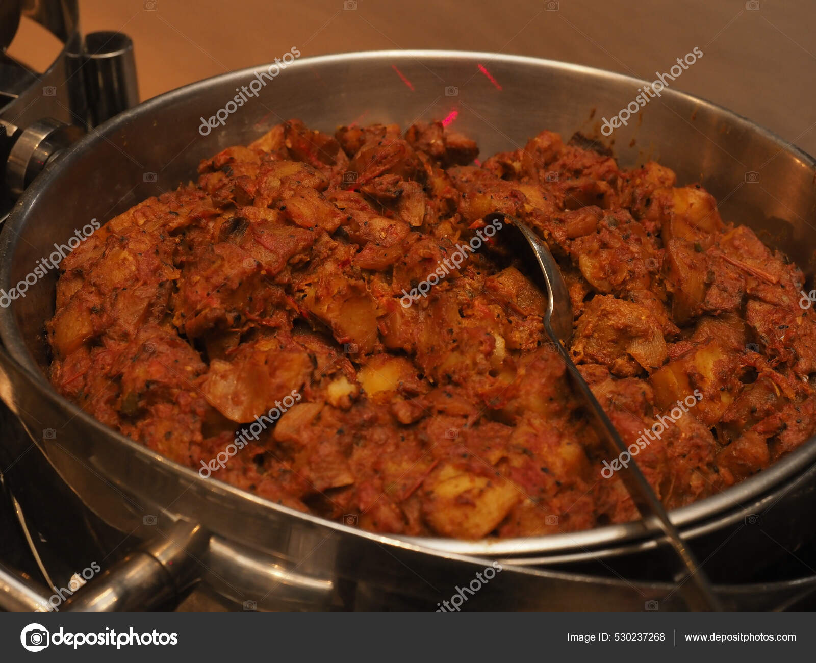 Spicy Prawn Curry Masala Container Served Wedding Stock Photo by ...