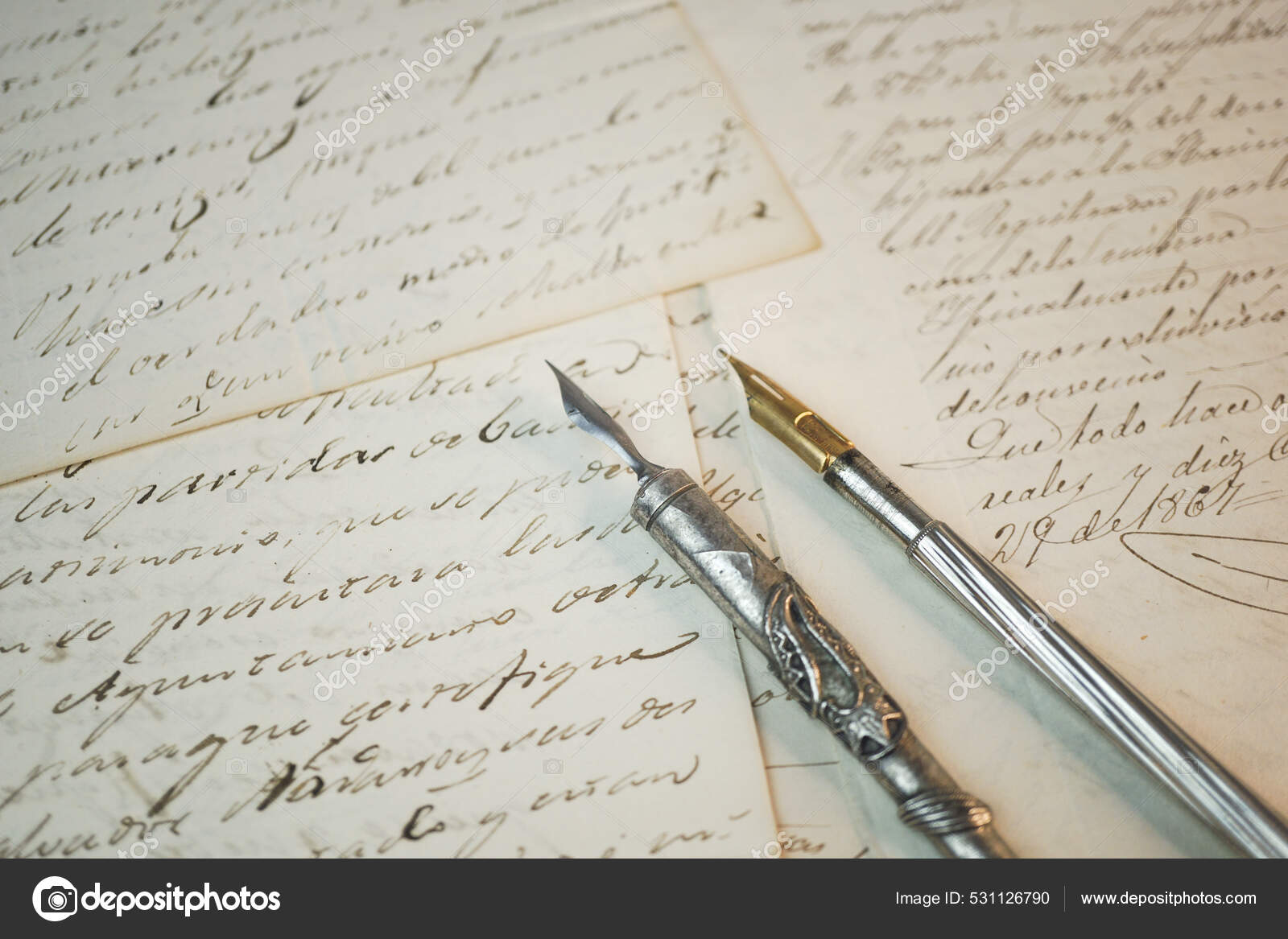 Series Samples Different Old Fashioned Writing Techniques Different ...