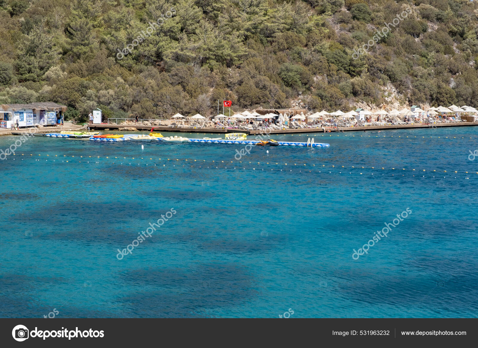 Beautiful View Sea Surrounded Trees Plants — Stock Photo © Wirestock ...