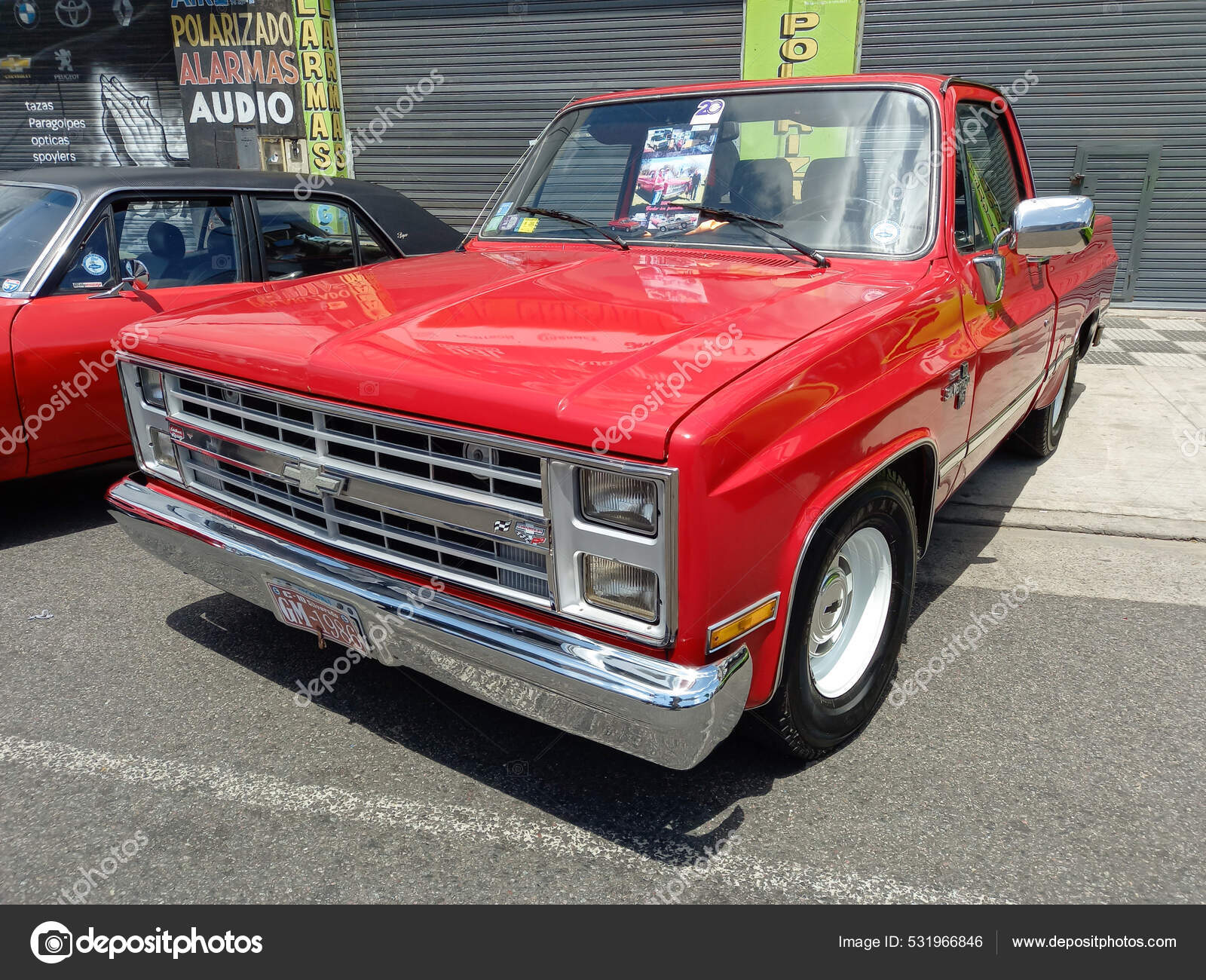 Buenos Aires Argentina 2021 Viejo Chevrolet Chevy C10 Silverado Rojo ...