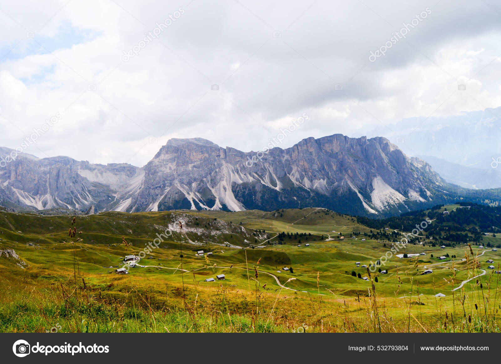 Beautiful View Mountains Seceda Dolomitas Italia Stock Photo by ...