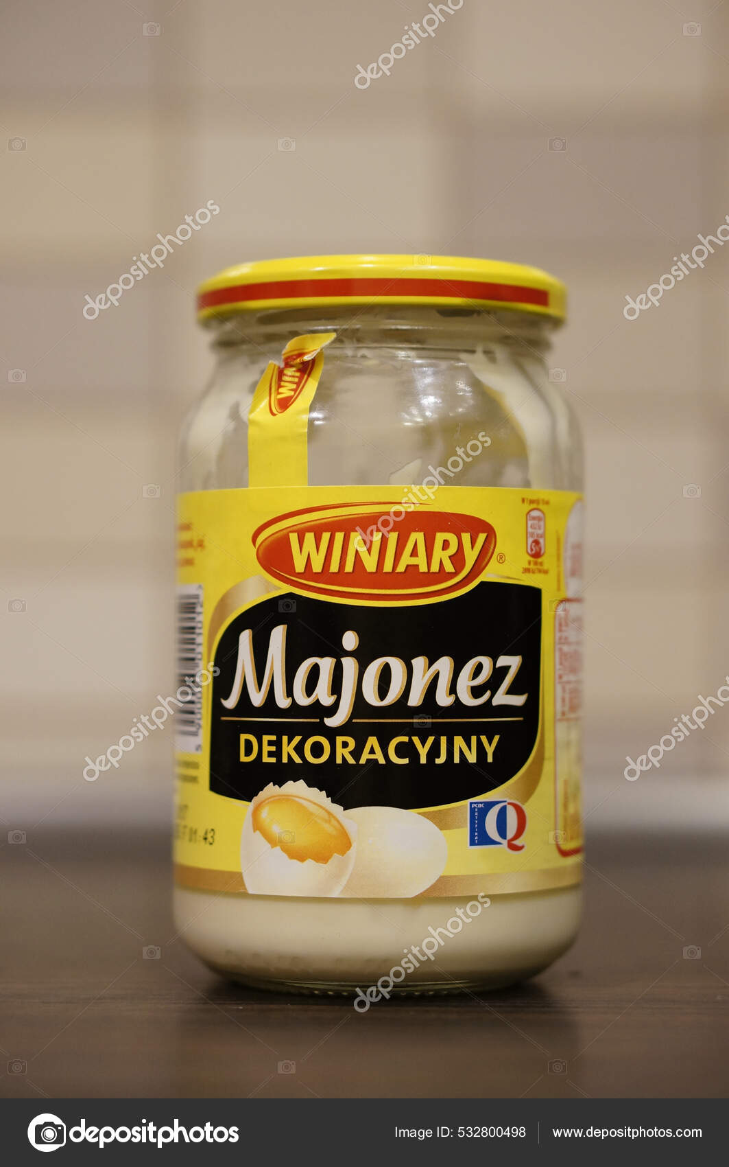 Open Mayonnaise Jar