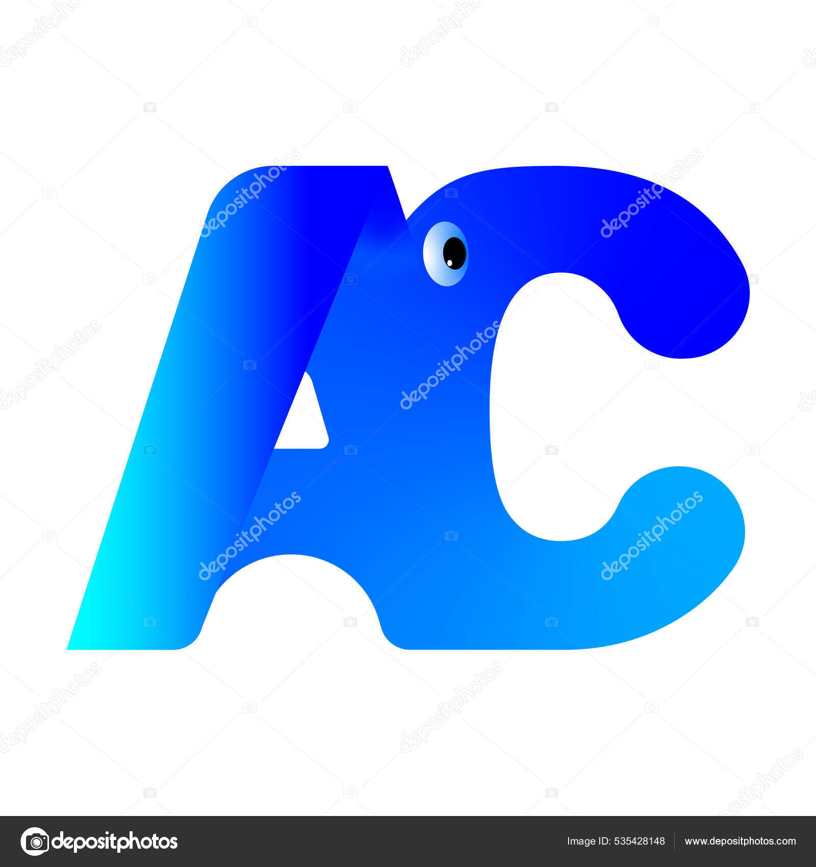 Blue Logo Design Isolated White Background — Стоковое фото © Wirestock ...