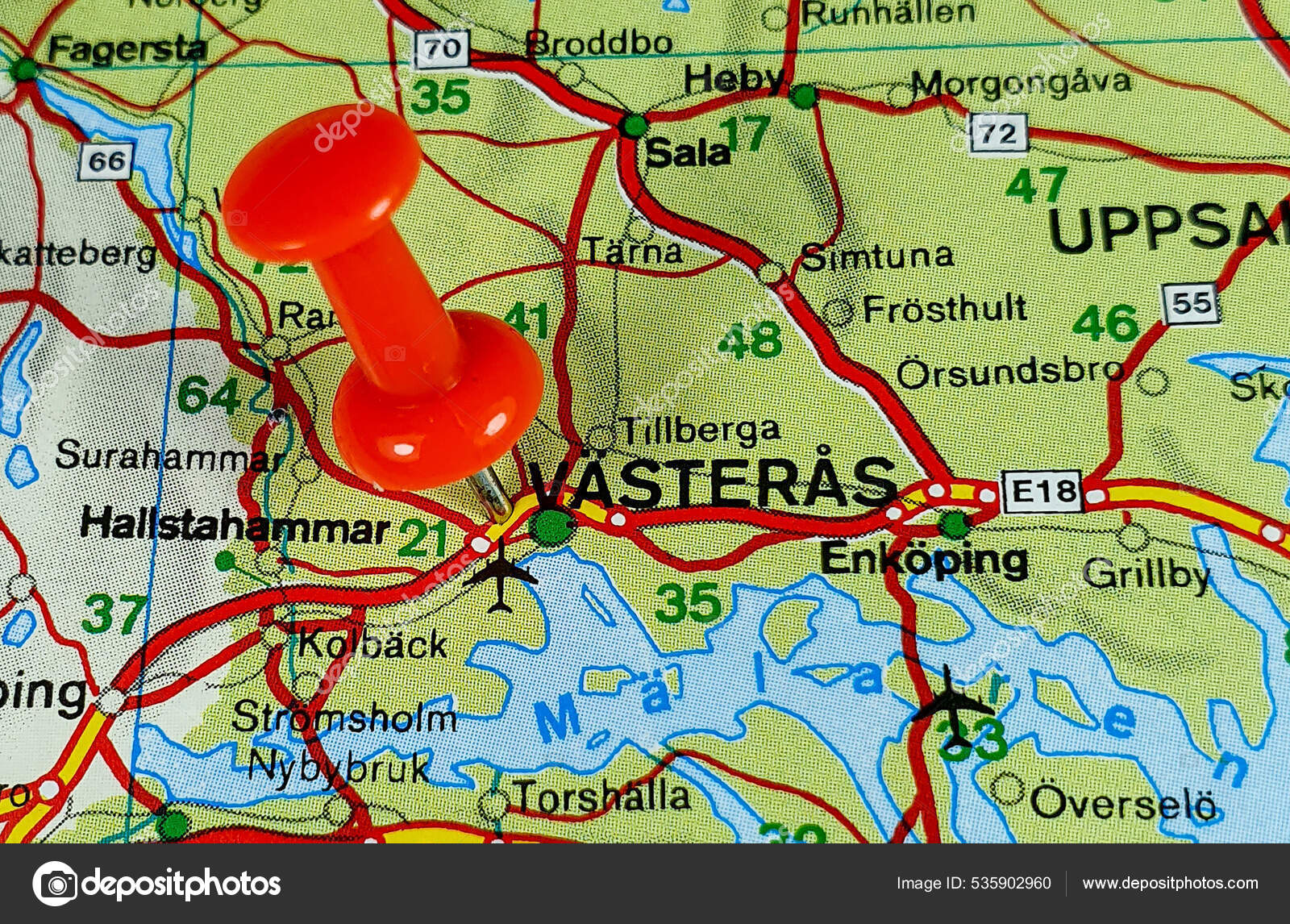 Location Pinned Map Vasteras City Sweden Stock Photo by ©Wirestock ...