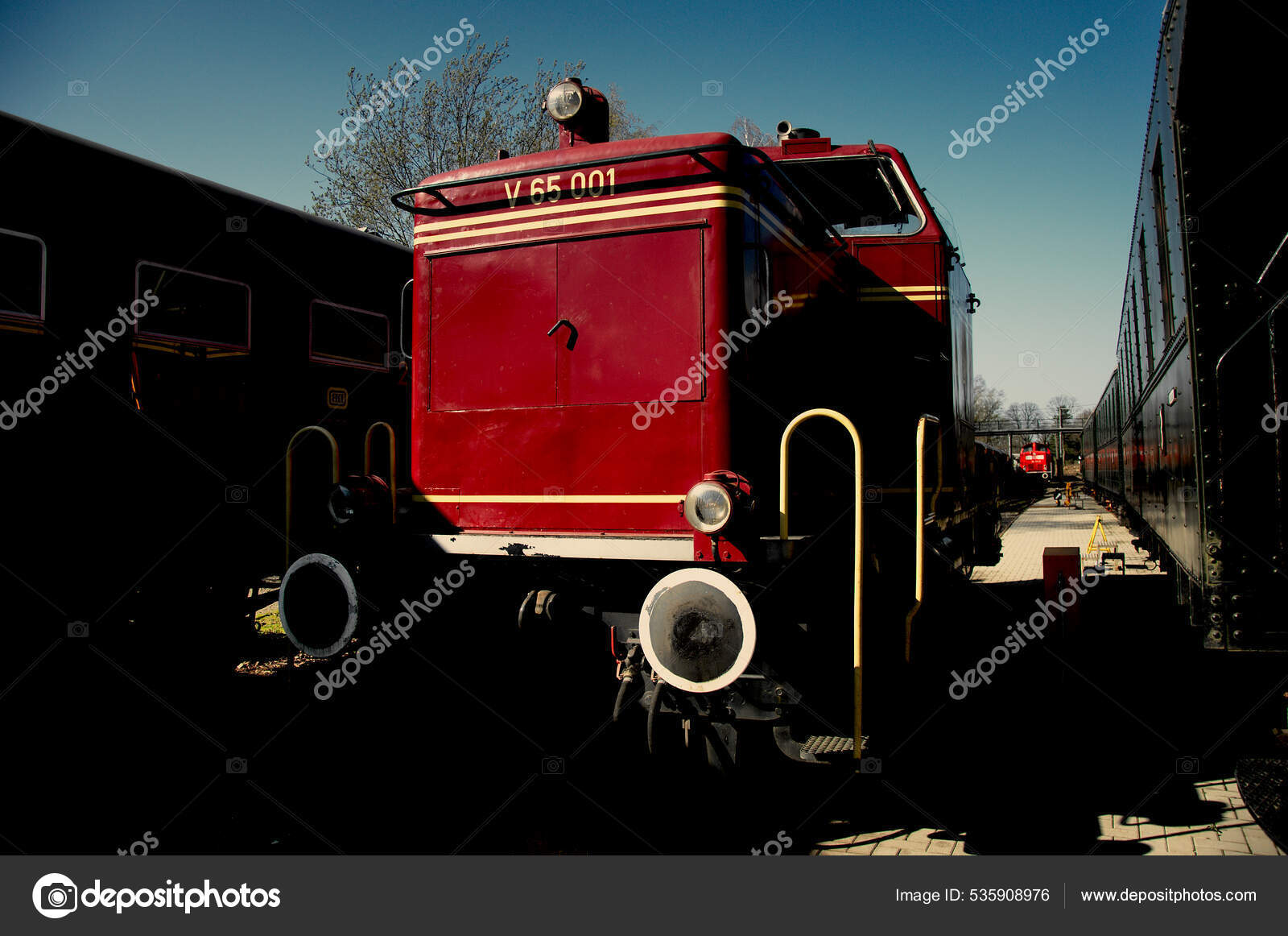 Osnabrueck Germany Apr 2020 Beautiful Shot Red Locomotive Colliery Train — Stock Editorial Photo ...