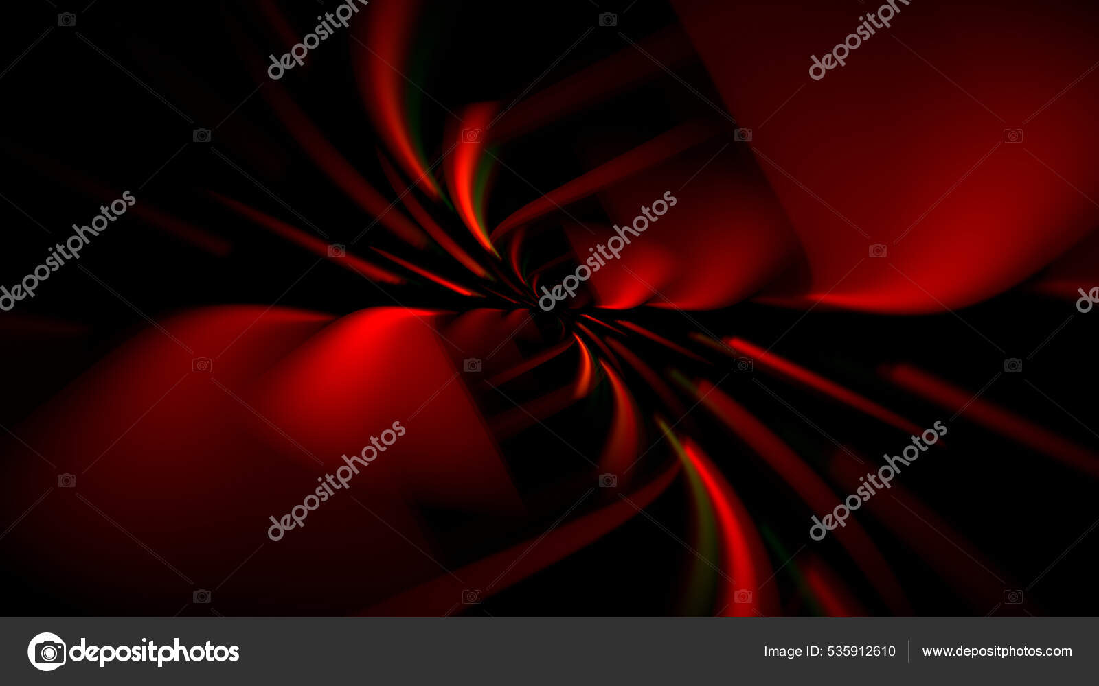 Red Visual Effect Laser Lights Isolated Black Background — Stock Photo ...