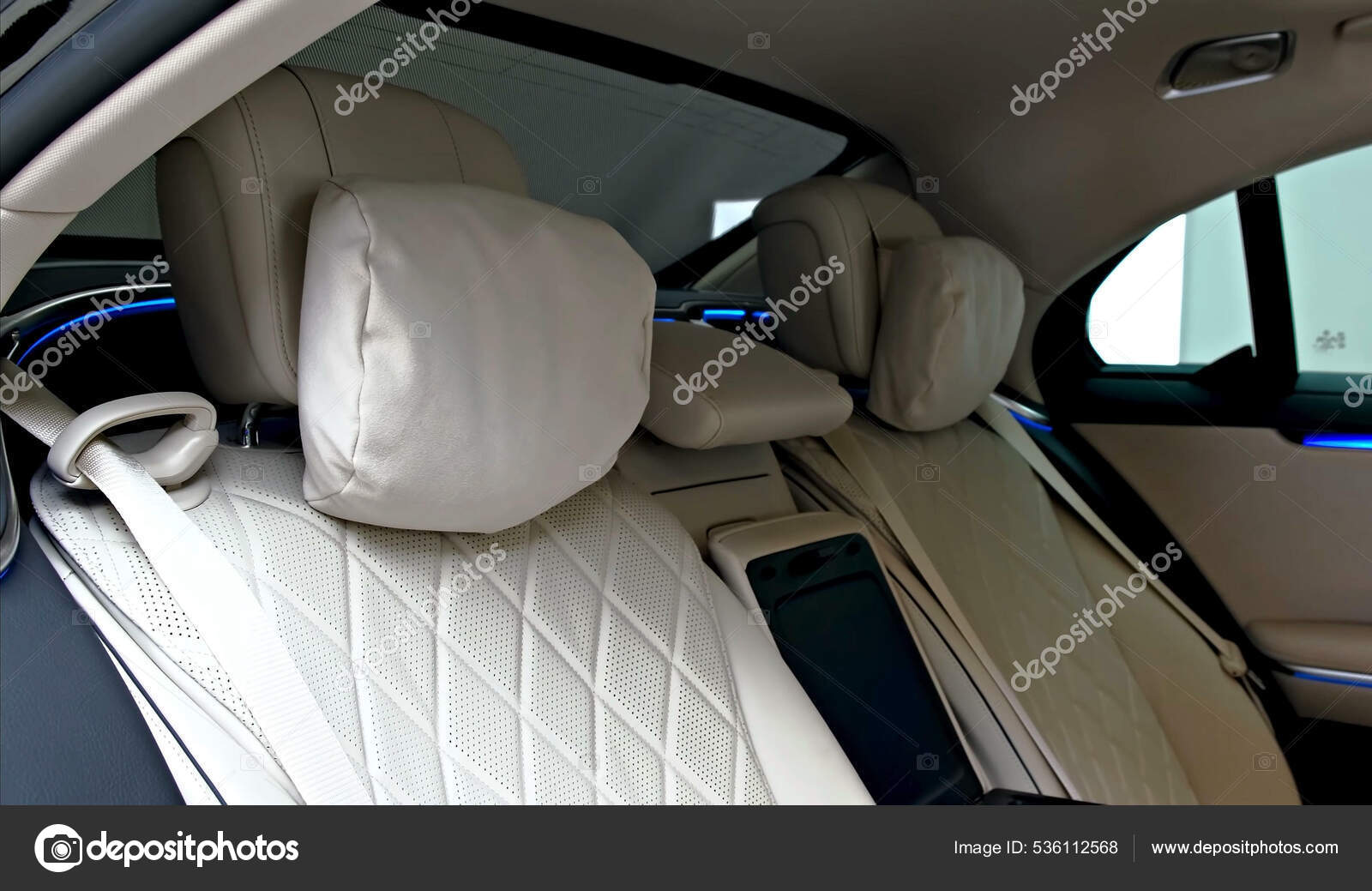 Luxurious Comfortable Modern Car Interior Ideal Concept Power ...