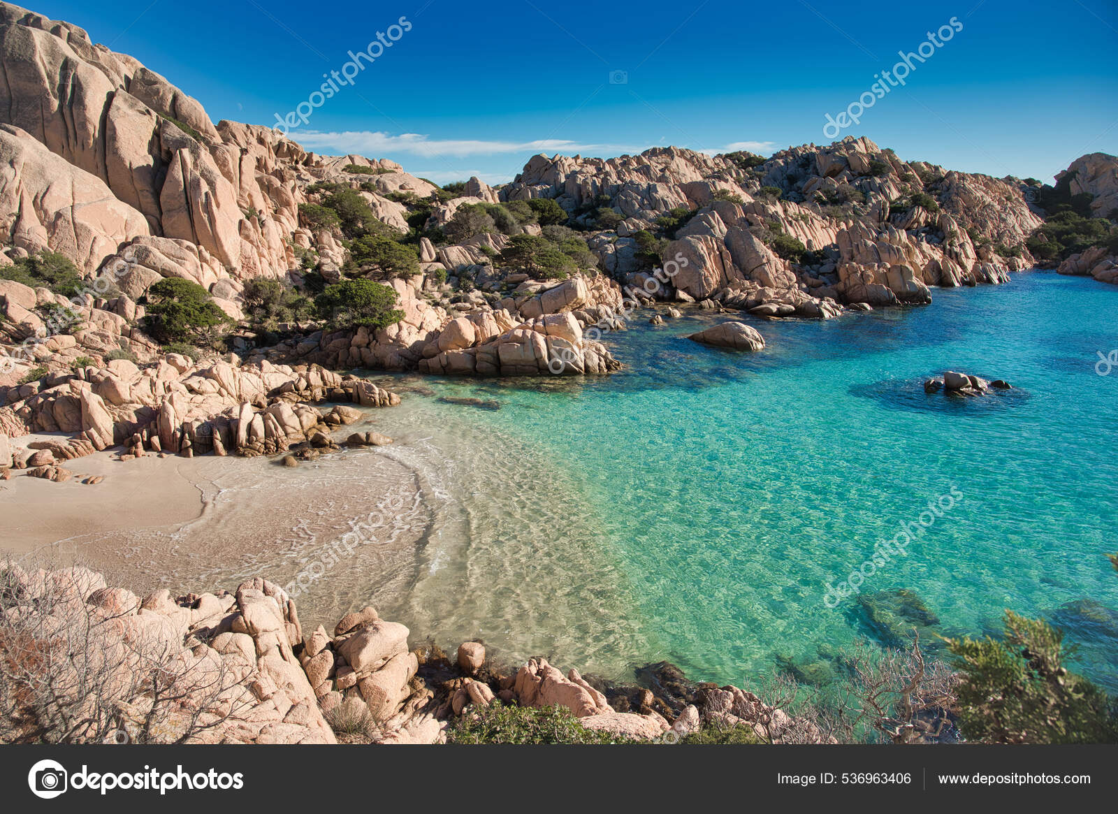 Wonderful Beach Cala Coticcio Caprera Island Sardinia Italy Stock Photo ...