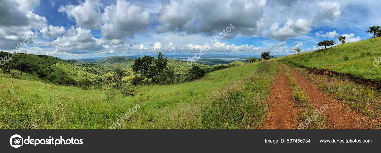 Panoramic Shot Akagera National Park Rwanda Africa Stock Photo by ...