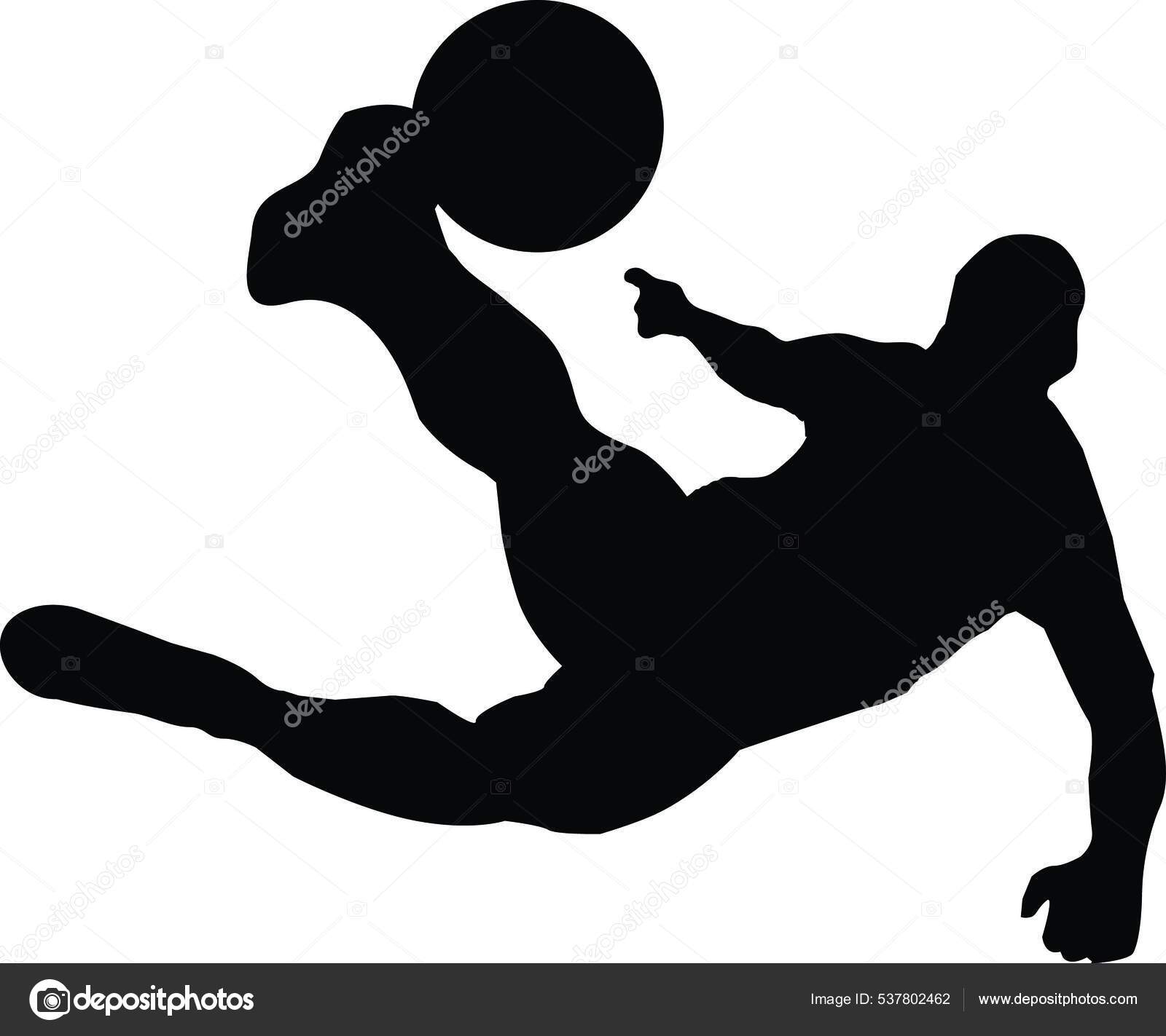 Silhouette Man Ball Stock Vector by ©Wirestock #537802462