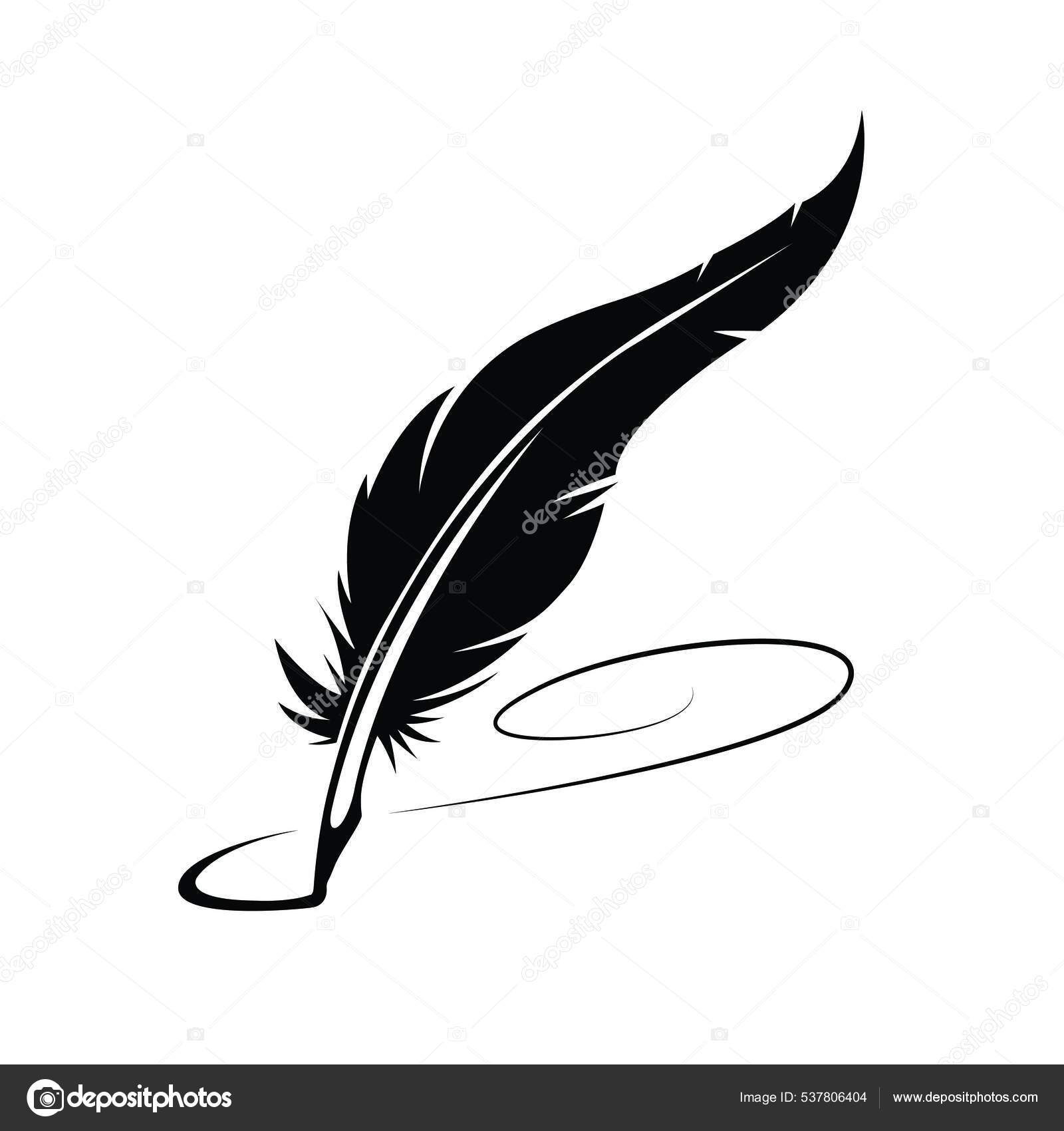 Feather Pen Icon Vector Illustration Stock Vector by ©Wirestock 537806404
