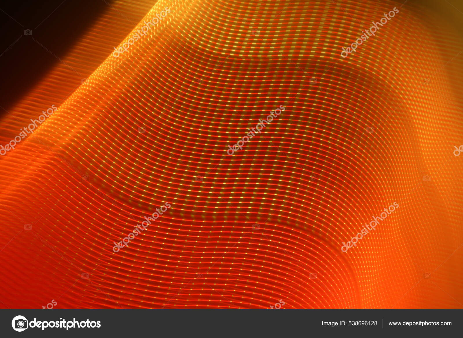 Orange Digital Tech Background Design Abstract Illuminated Dots — Stock ...