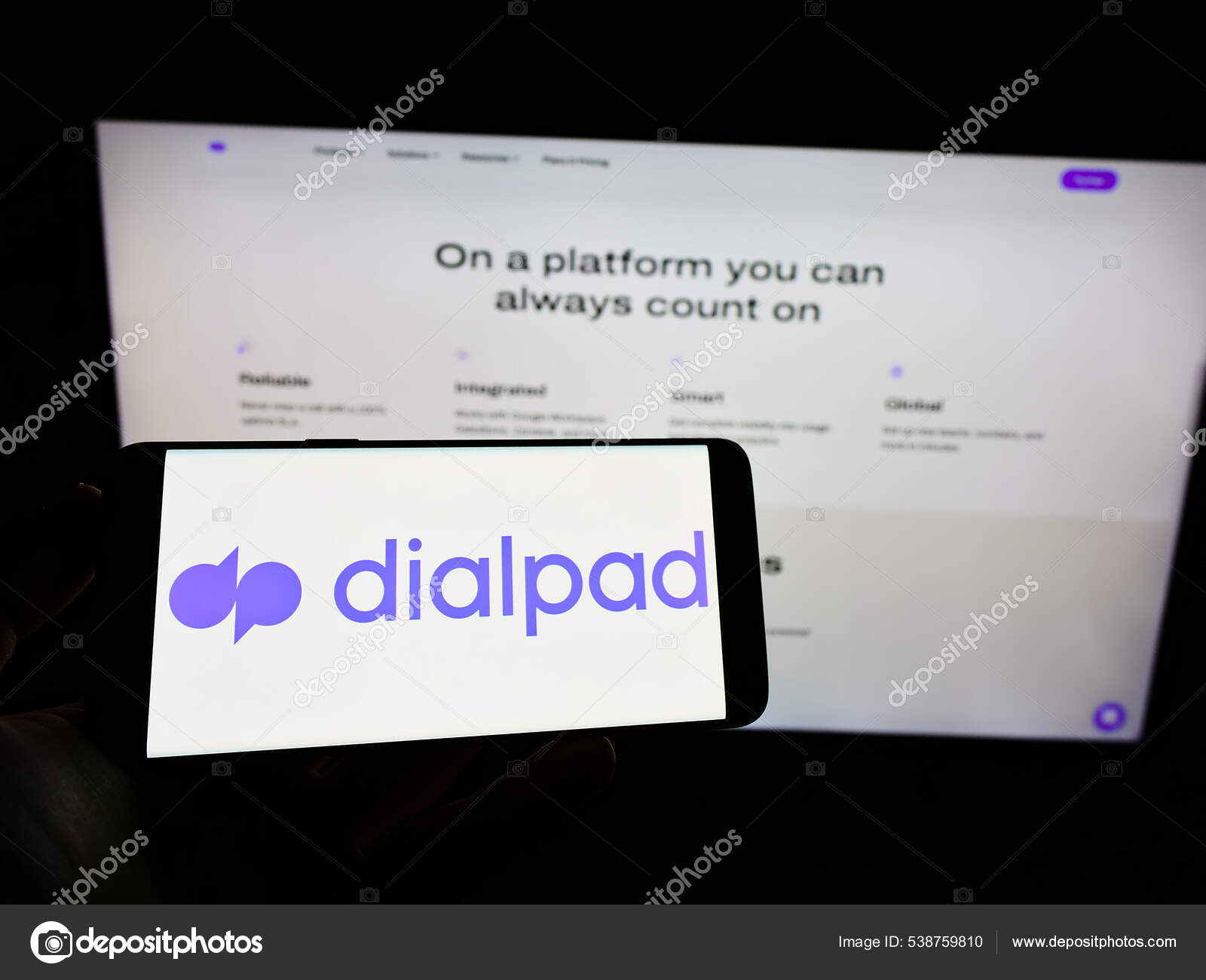 Dialpad Logo Smartphone Screen Computer Monitor — Stock Editorial Photo ...