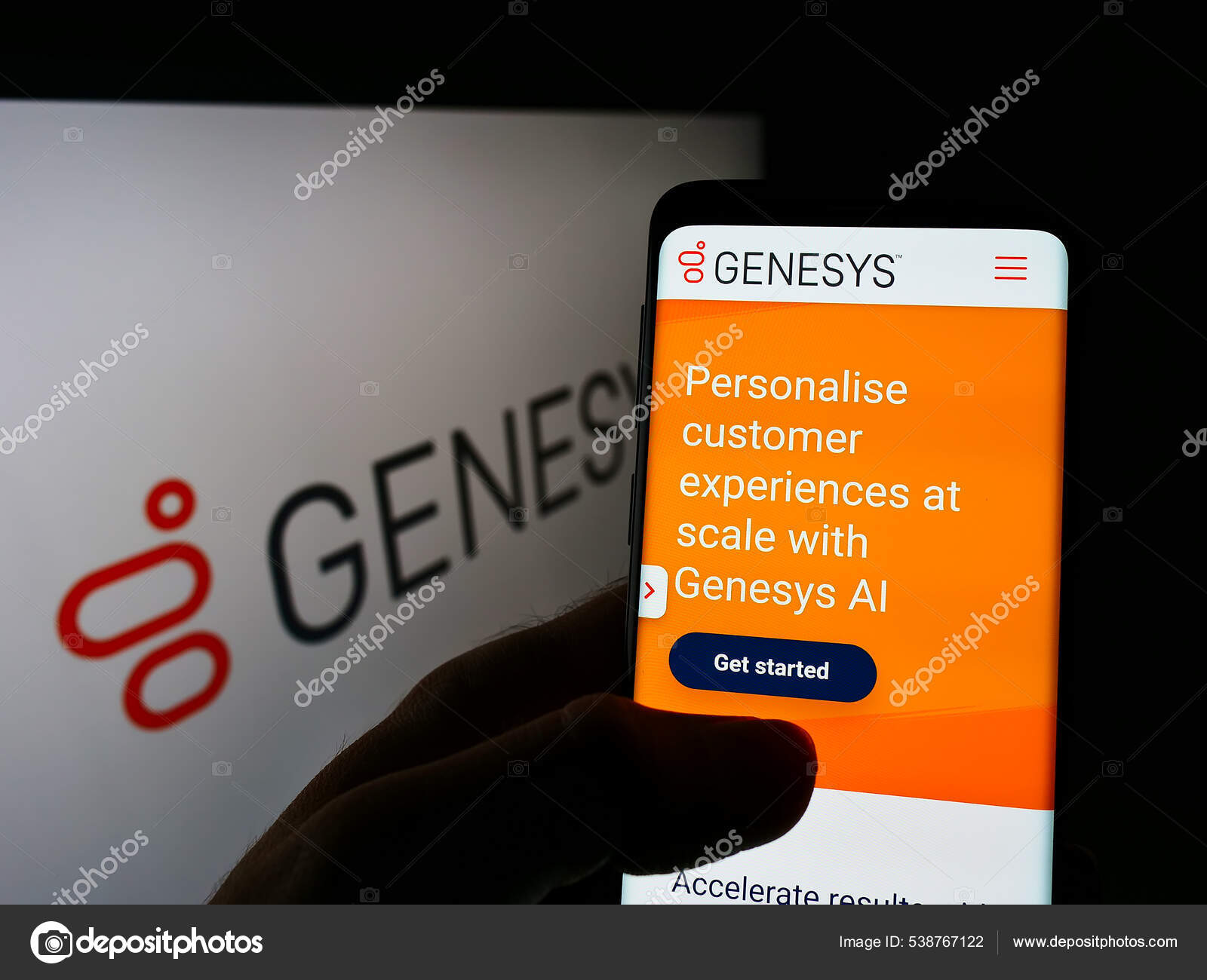 Genesys Logo Smartphone Screen Computer Monitor — Stock Editorial Photo © Wirestock #538767122