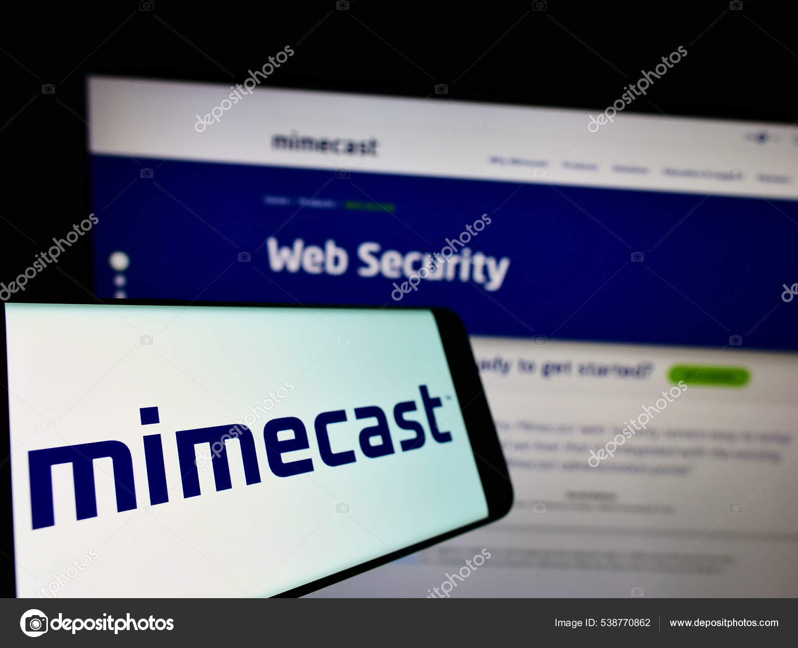 Mimecast Logo Smartphone Screen Computer Monitor — Stock Editorial ...