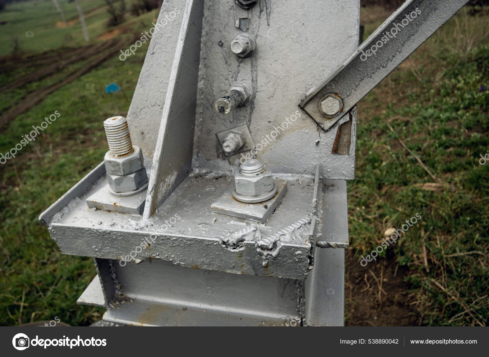 Iron Support High Voltage High Pillar — Stock Photo © Wirestock #538890042