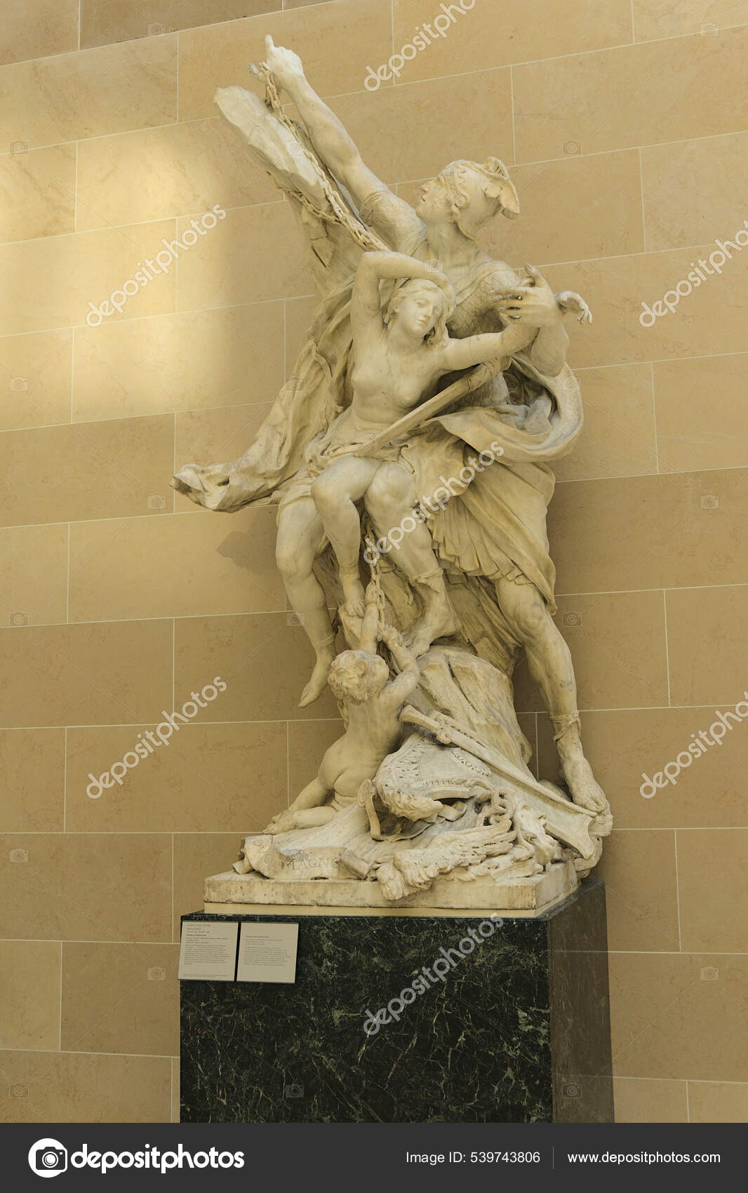 Beautiful Antique Statue Collection Louvre Paris France — Stock ...