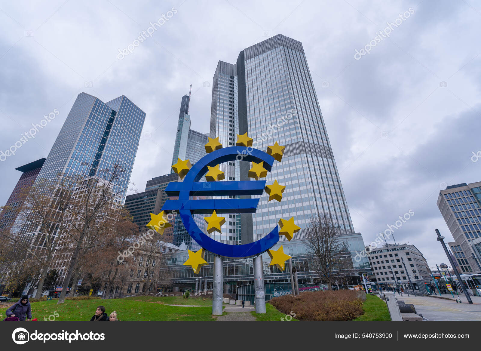 View High Rise Buildings Euro Sign — Stock Editorial Photo © Wirestock ...