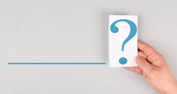 Vykreslující Ilustrace Otazníku Modrém Pozadí — Stock Fotografie ...