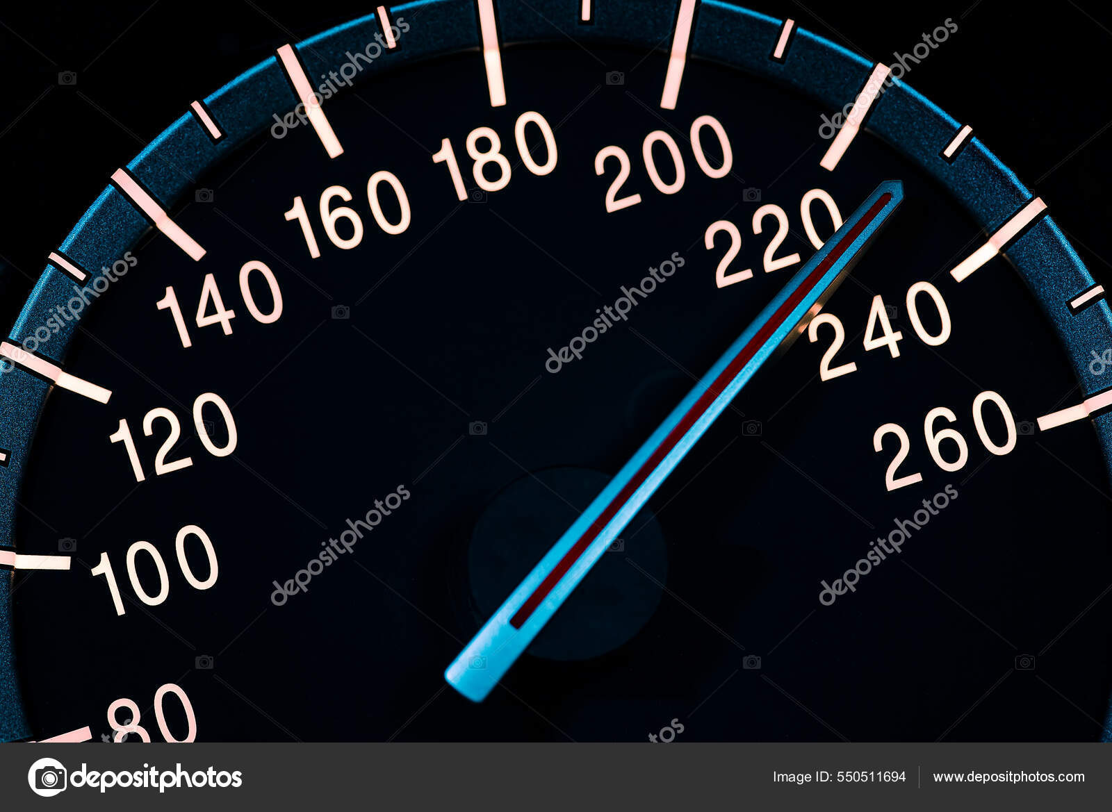 Car Speedometer Black Background — Stock Photo © Wirestock #550511694