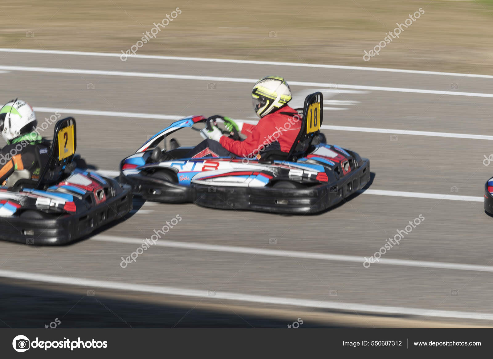 People Riding Kart High Speed Active Leisure Entertainment Karting ...
