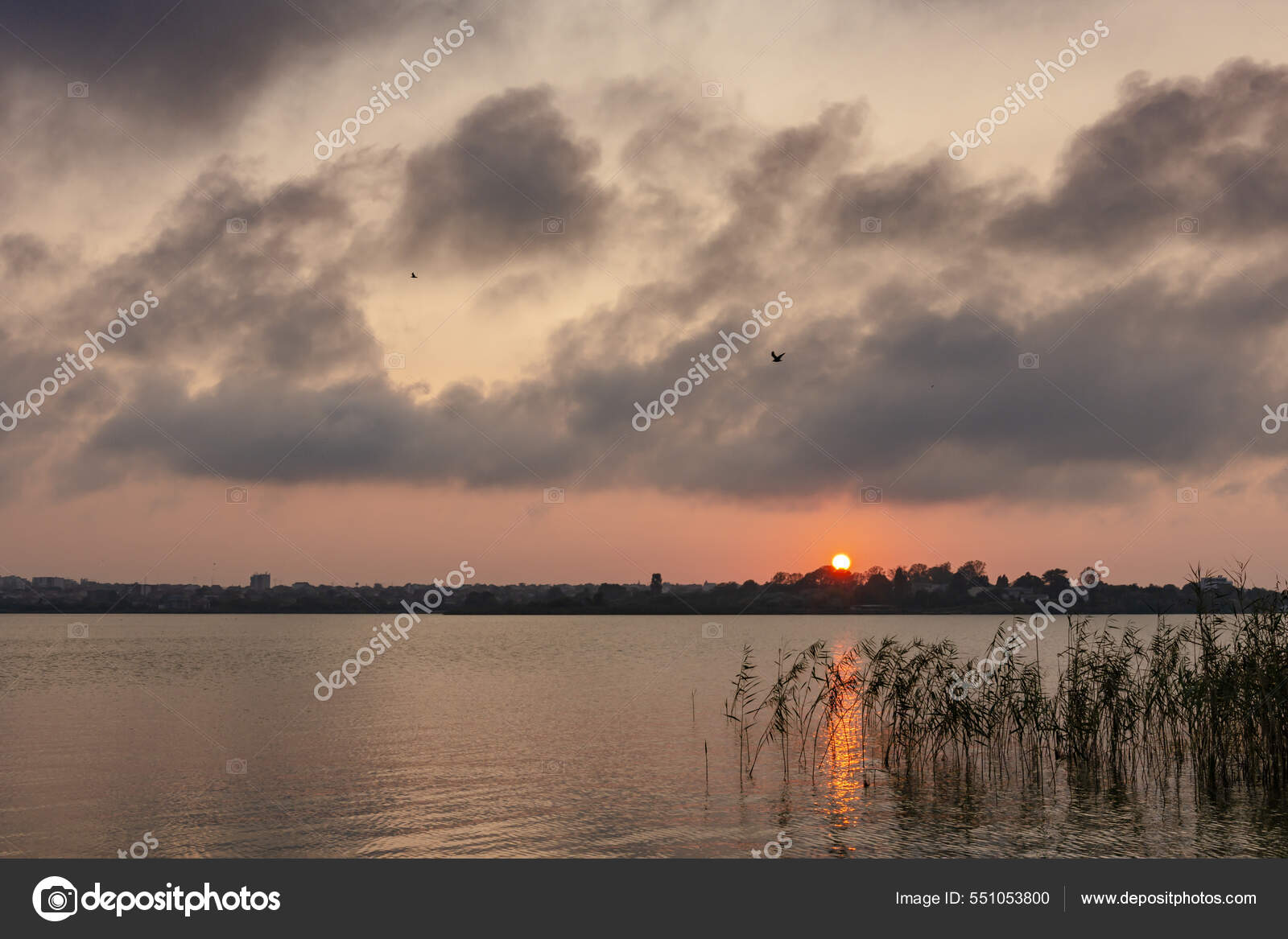Beautiful Sunset Lake — Stock Photo © Wirestock #551053800 Beautiful Sunset Lake — Stock Photo © Wirestock #551053800