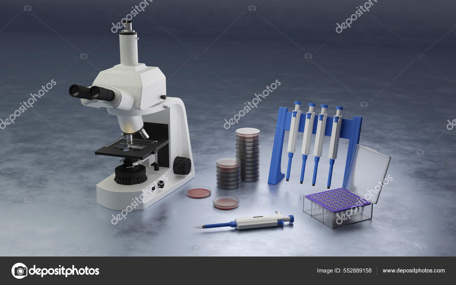 Microscope Flasks White Background — Stock Photo © Wirestock #552889158