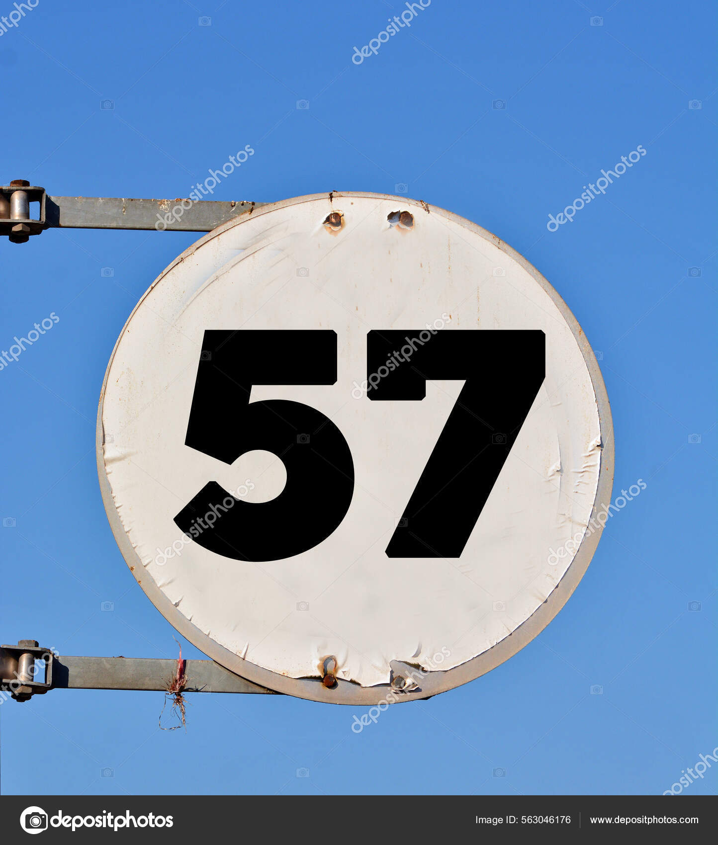 Number Sign Blue Sky Background Stock Photo by ©Wirestock 563046176