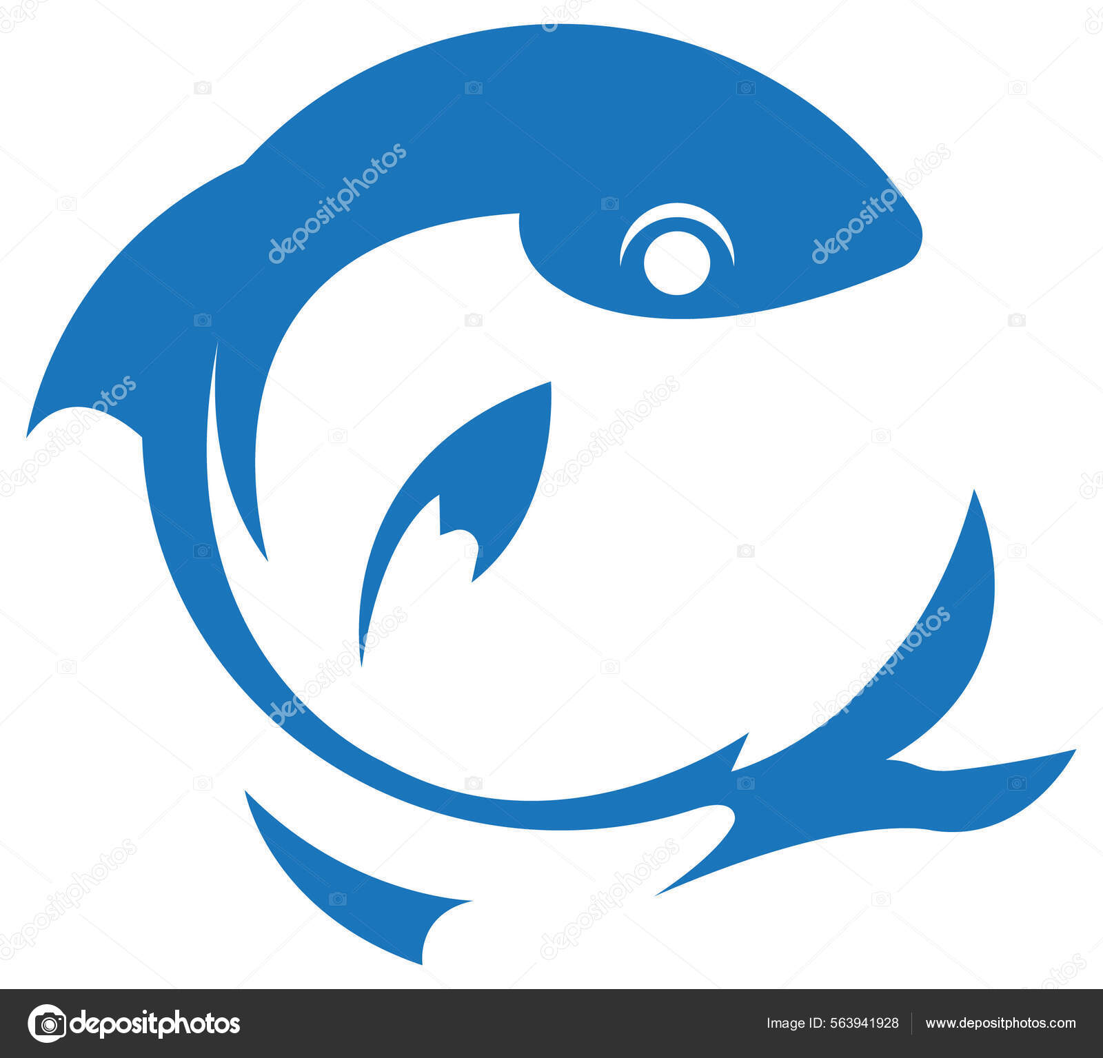 Fish Icon Illustration Logo Clipart Design Vector Stock Vector by ...
