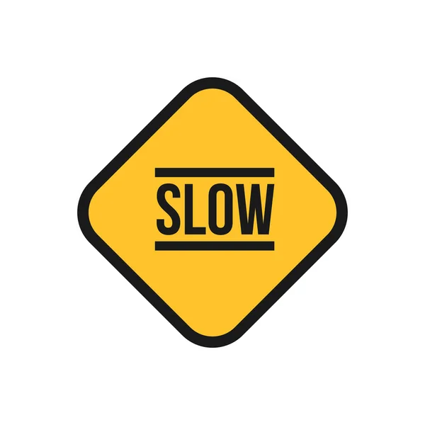 Go slow signage Imagens de Stock de Arte Vetorial | Depositphotos