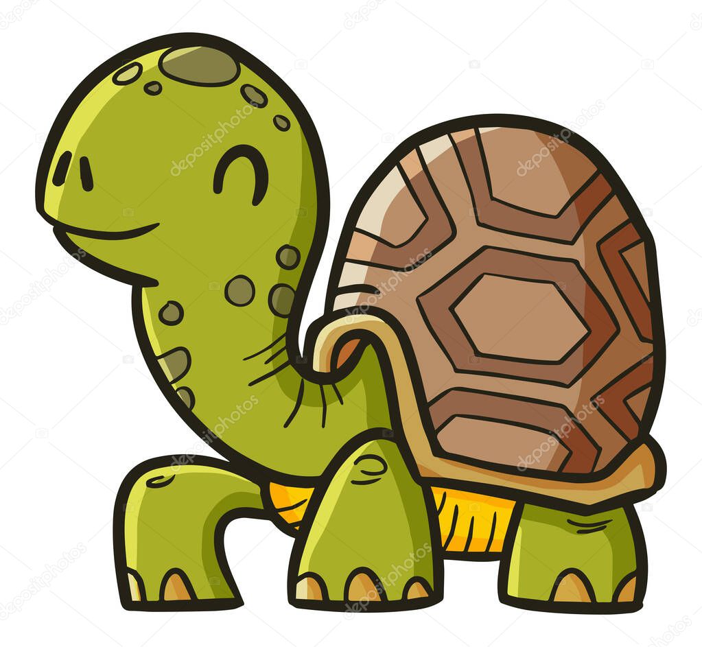 Cartone Animato Tartaruga Bianco E Nero