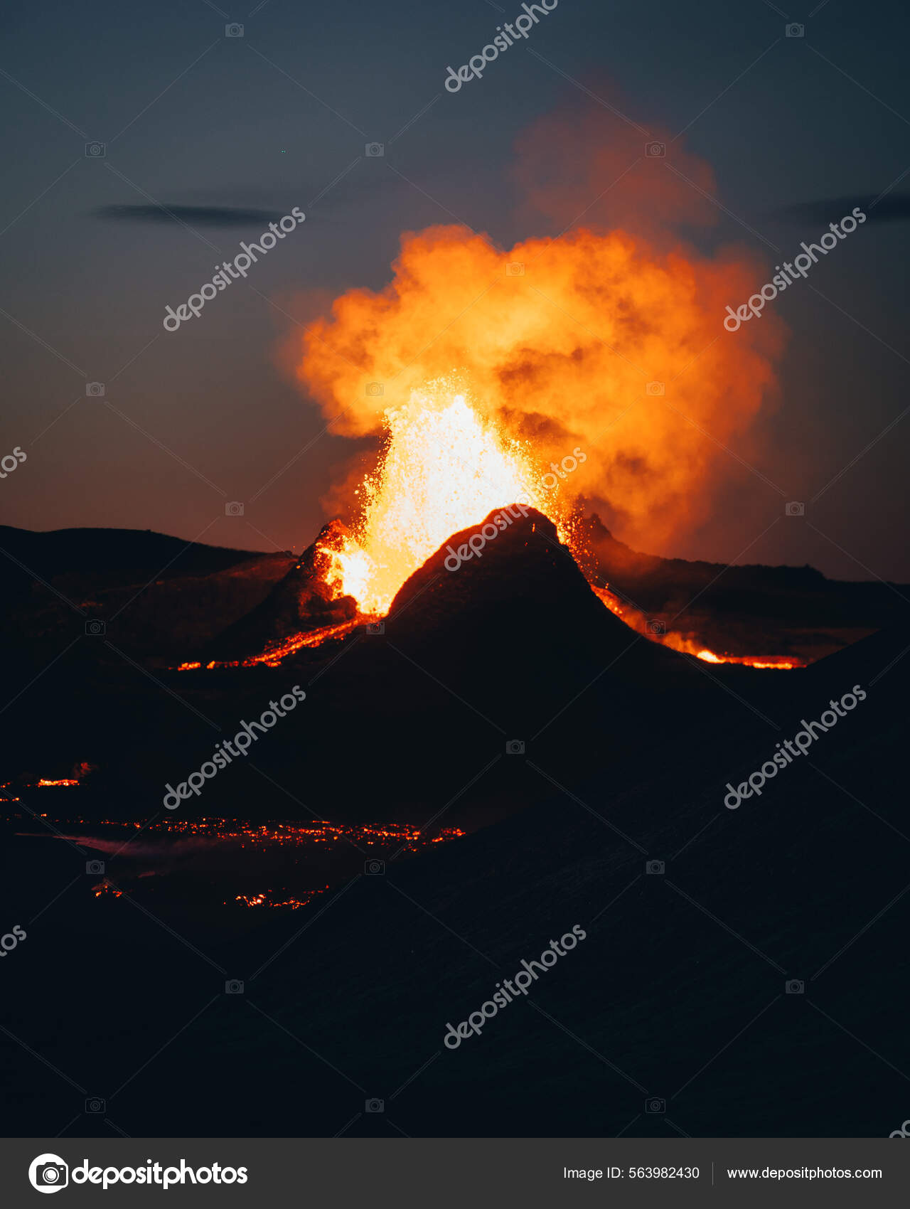 Fire Flames Background Mountain Stock Photo by ©Wirestock 563982430