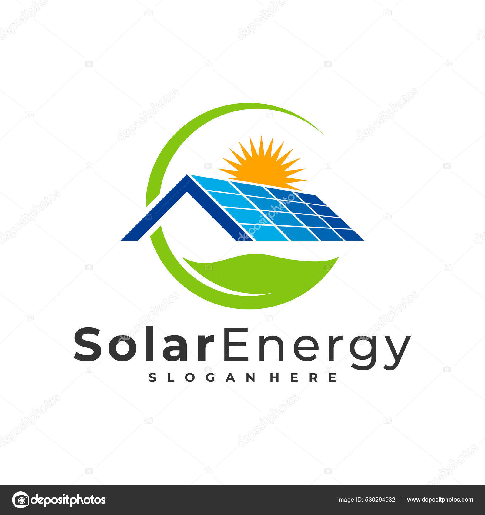 Nature Solar Logo Vector Template Creative Sun Energy Logo Design Stock ...