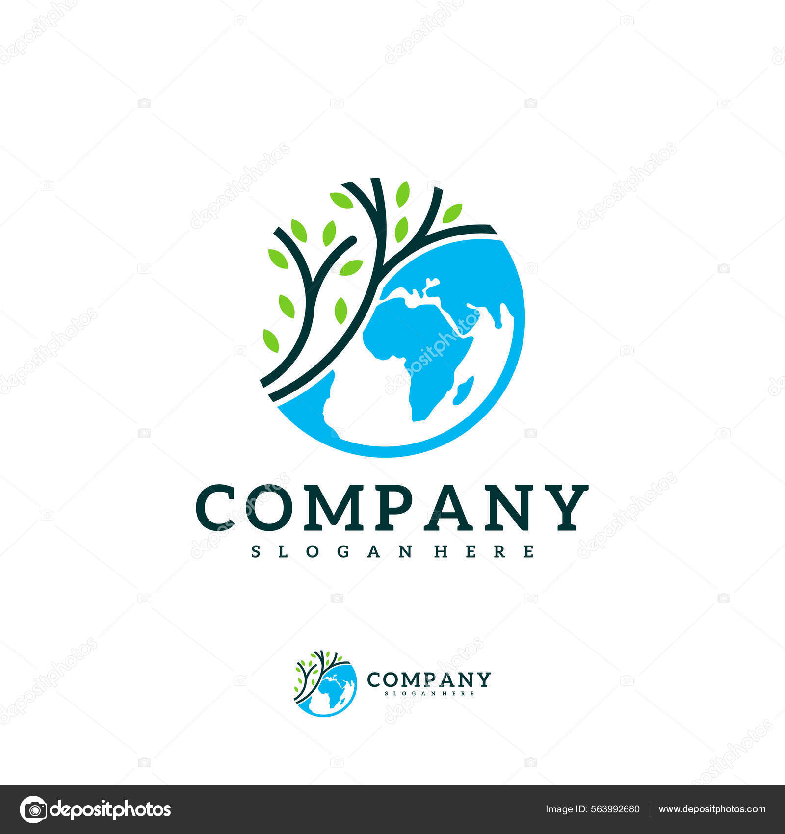 Modèle Vectoriel Logo World Tree Concepts Conception Logo Creative Tree ...