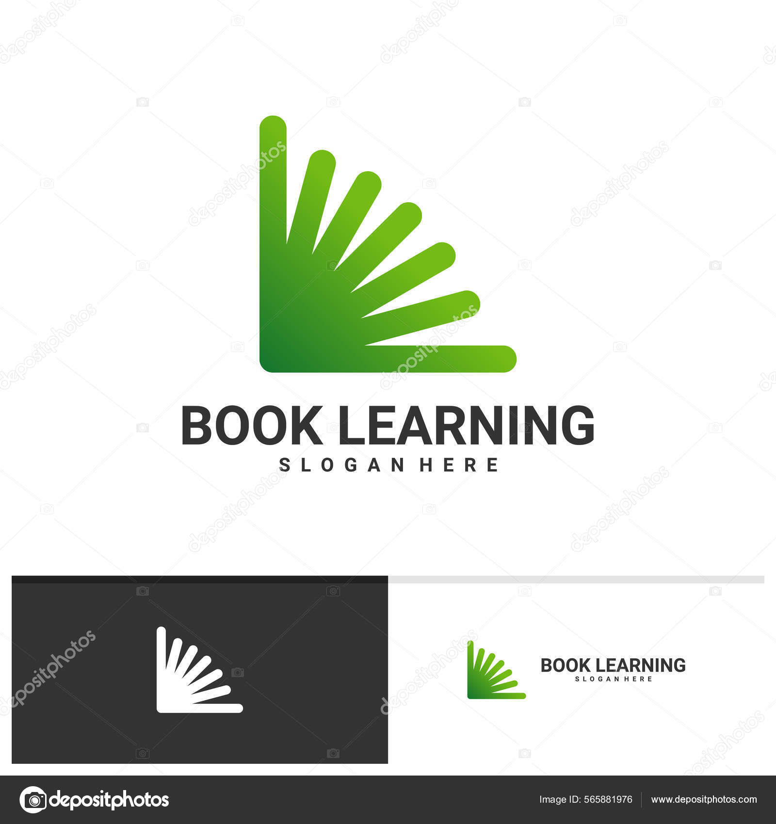 Learning Book Logo Vector Template Creative Book Logo Design Concepts ...