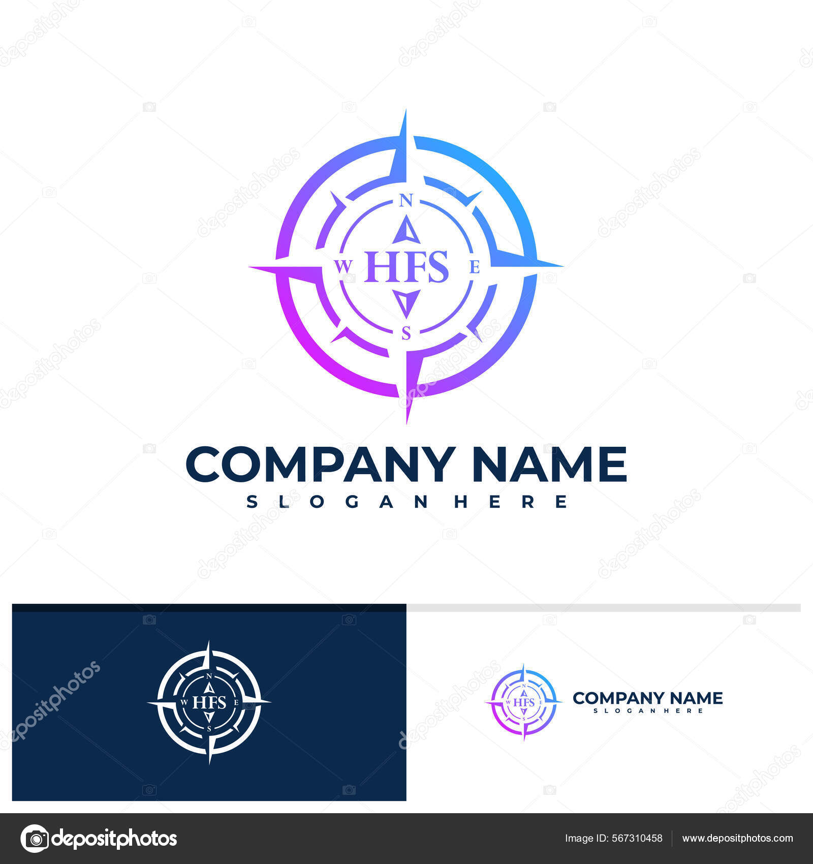 Letter Compass Logo Vector Template Creative Compass Logo Design ...