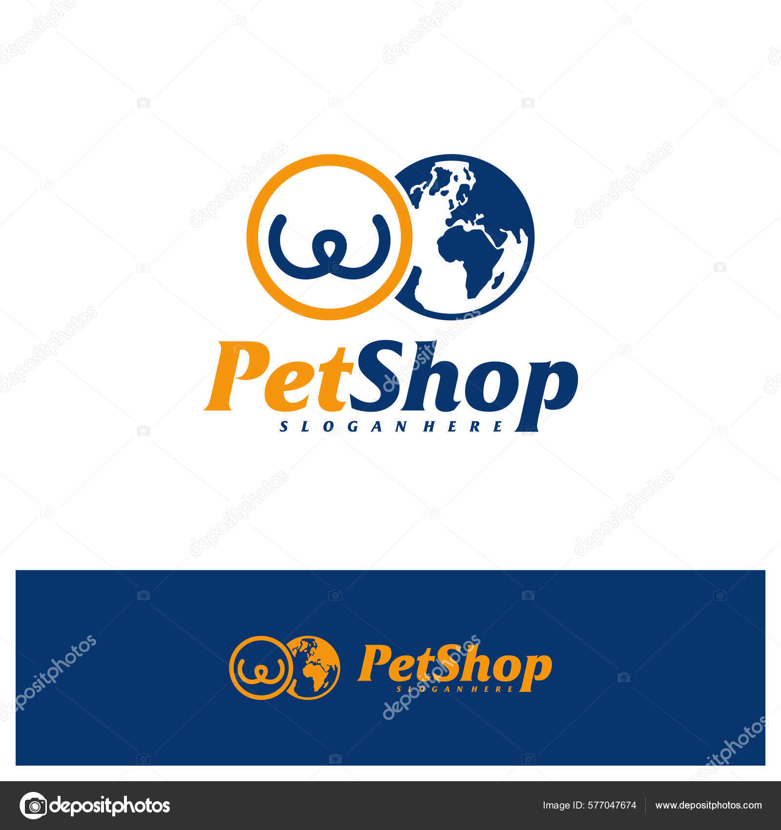 World Pet Logo Design Template Pet Logo Concept Vector Emblem Stock ...