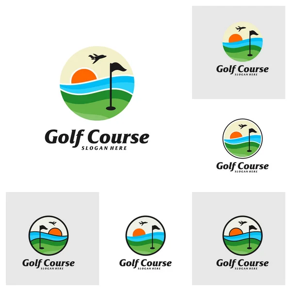 Golf Course Logo Design Template Golf Course Logo Concept Vector Stock ...