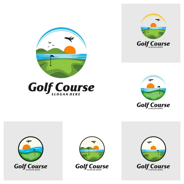 Golf Course Logo Design Template Golf Course Logo Concept Vector Stock ...