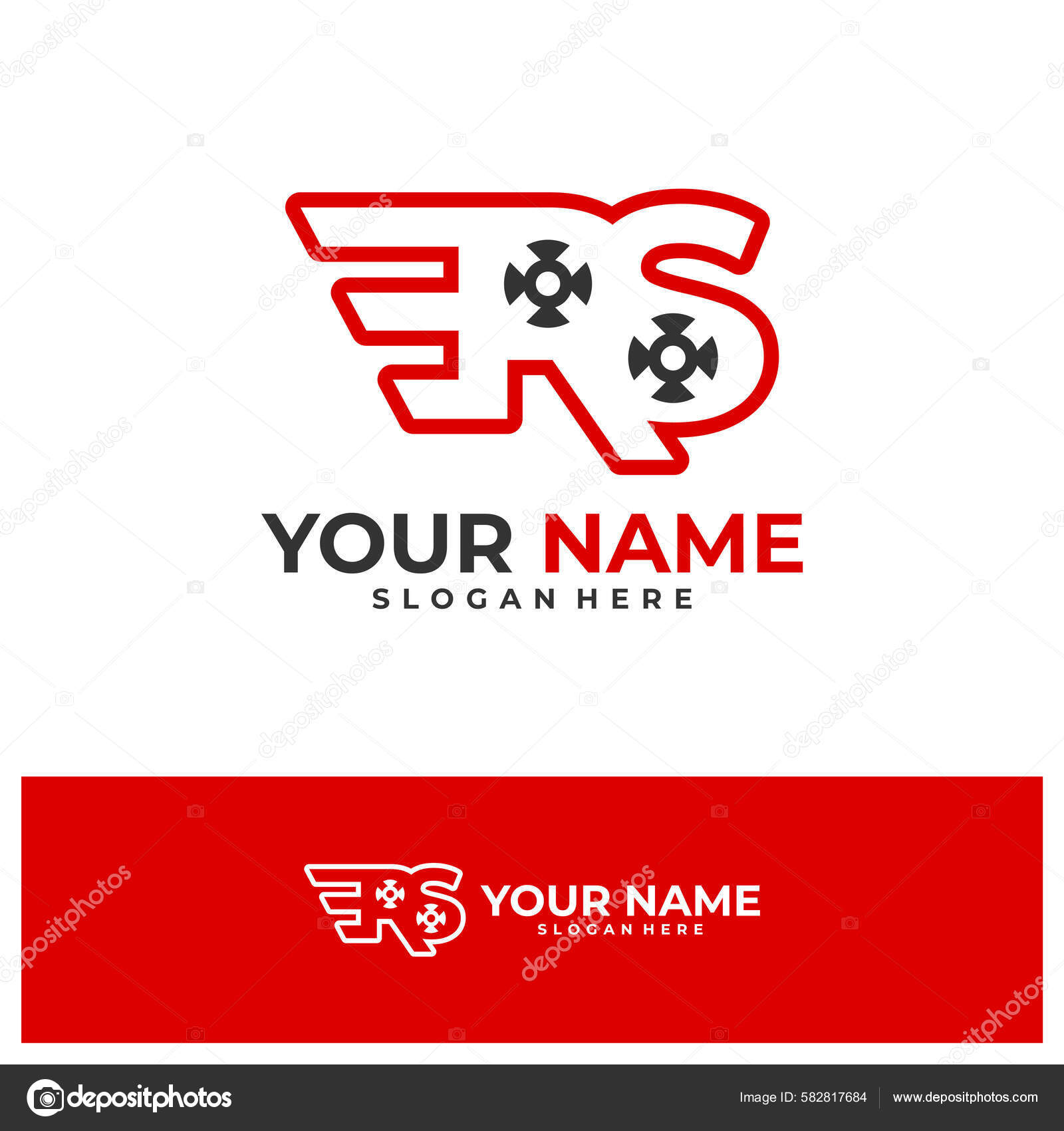 Letter Ers Logo Design Template Initial Ers Course Logo Concept Stock ...