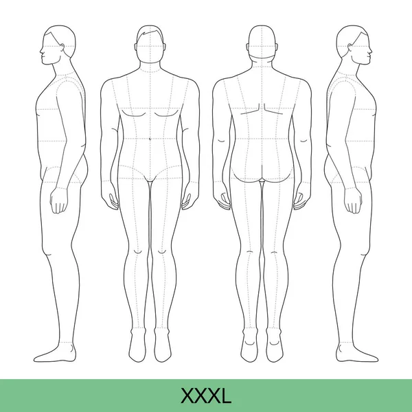 Female Body Template Front Back And Side