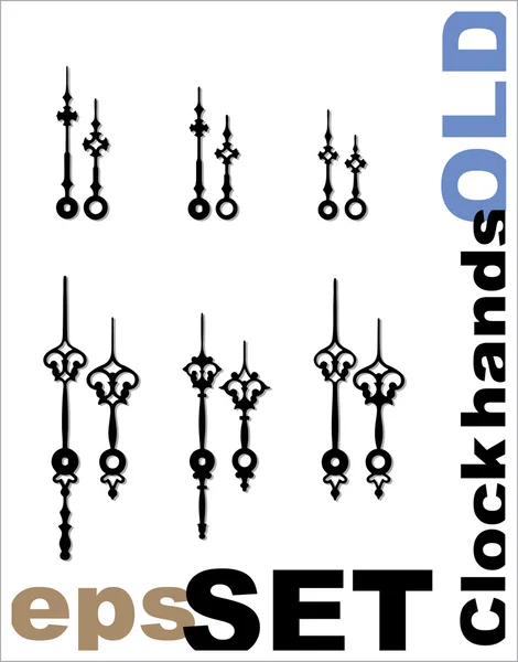 Old clock hands vector kit — Stock Vector © PGMart #32057517